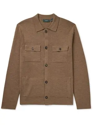 Incotex Slim-fit Virgin Wool Overshirt