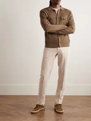 Incotex Slim-fit Virgin Wool Overshirt