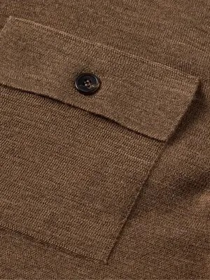 Incotex Slim-fit Virgin Wool Overshirt