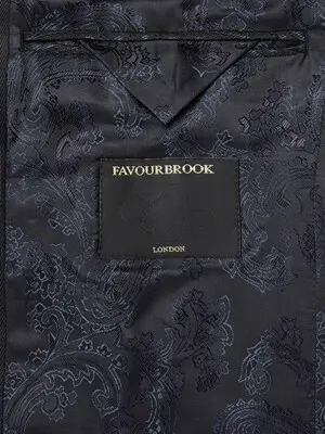 FAVOURBROOK Twill-trimmed Paisley-jacquard Cotton And Silk-blend Tuxedo Jacket