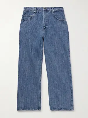 SMALL TALK Straight-leg Striped Jeans