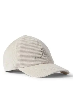 Brunello Cucinelli Logo-embroidered Corduroy Cap