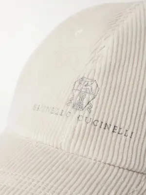 Brunello Cucinelli Logo-embroidered Corduroy Cap