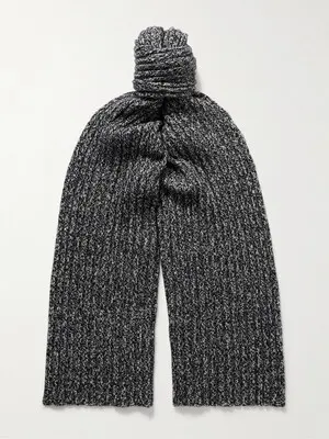 Loro Piana Alagna Ribbed Cashmere-blend Scarf - Gray
