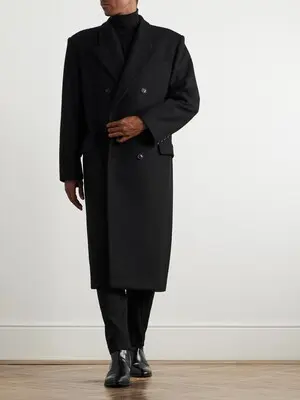 NILI LOTAN Double-breasted Wool-blend Coat
