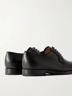 Zegna Classic Flex Full-grain Leather Derby Shoes - Black