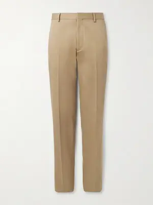 Loro Piana Jarno Austin Straight-leg Stretch-cotton Twill Trousers - Neutrals