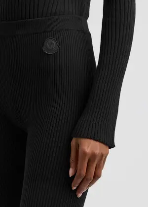Moncler Logo Ribbed-knit Leggings