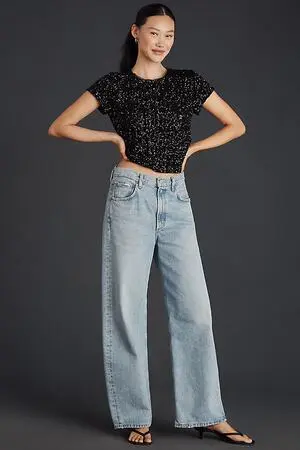 Maeve Sequin T-shirt - Black