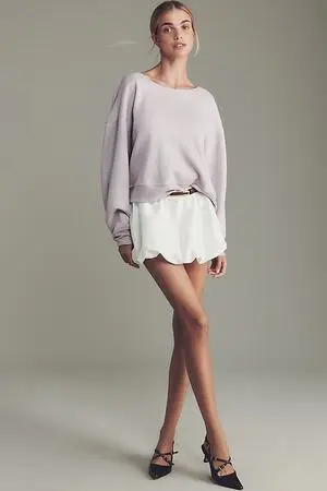 Maeve Bow-back Sweatshirt - Light Lilac/white Dahlia