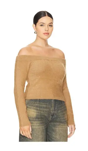 Good American Plush Off Shoulder Top