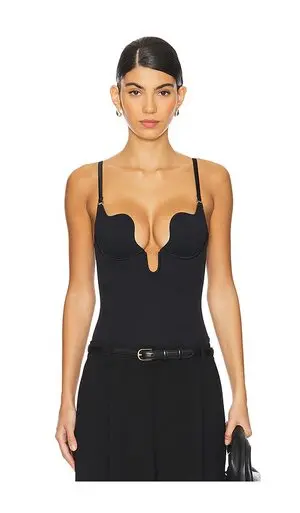 FLEUR DU MAL Le Stretch Micro U-plunge Bodysuit - Black