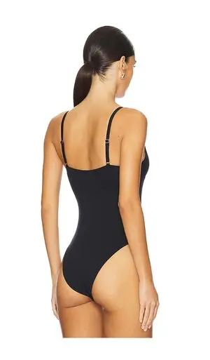 FLEUR DU MAL Le Stretch Micro U-plunge Bodysuit - Black