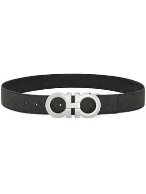 FERRAGAMO Gancini Reversible Belt - Black