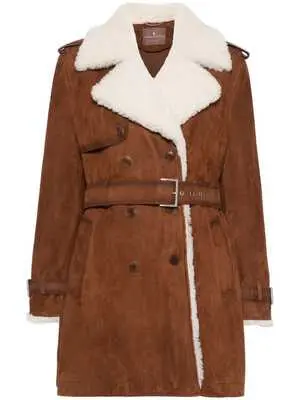 Ermanno Scervino Shearling Suede Coat