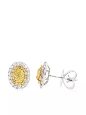 HYT JEWELRY 18kt White Gold Diamond Stud Earrings