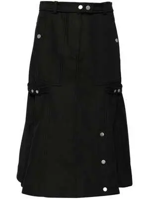 3.1 Phillip Lim Godet Utility Skirt - Black