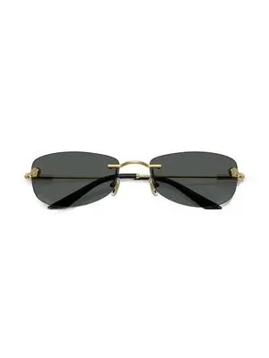 Versace Rectangle-frame Sunglasses - Gold