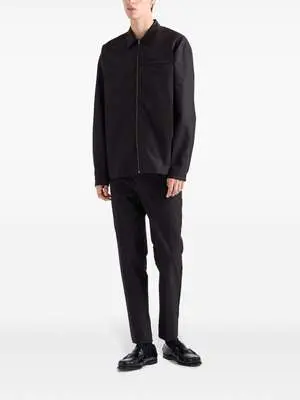 Prada Cotton Trousers With Triangle Logo