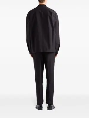 Prada Cotton Trousers With Triangle Logo