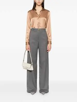 BLANCA VITA Straight-leg Flannel Trousers