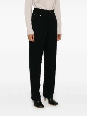 GOLDEN GOOSE Crystal-embellished Straight Leg Trousers
