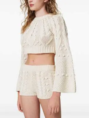 TWINSET Wool Cropped Sweater