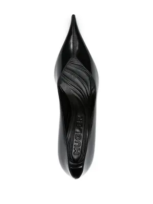 MUGLER 95mm Fang Pumps - Black
