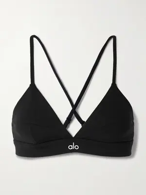 Alo Yoga Airbrush Splendor Sports Bra In Black - 39% Off