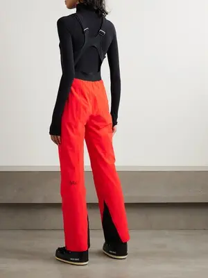 Aztech Mountain Top To Bottom Paneled Stretch Salopettes - Red