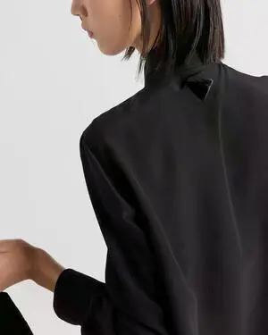 Prada Crepe De Chine Shirt - Black