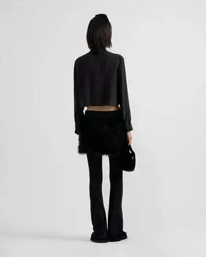 Prada Crepe De Chine Shirt - Black