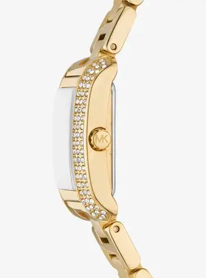 Michael Kors Mini Emery Pavé -tone Watch In By - Gold