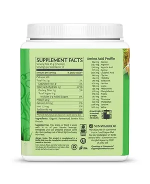 SUNWARRIOR Classic Organic Protein Powder