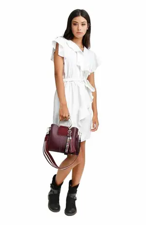 BELLE & BLOOM Twilight Leather Crossbody Bag - Merlot