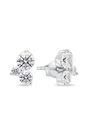 DONATELLO GIAN Name Sterling Tri Stone Earrings