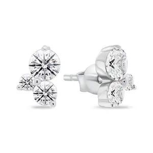 DONATELLO GIAN Name Sterling Tri Stone Earrings