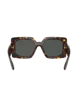 Versace Geometric Frame Sunglasses