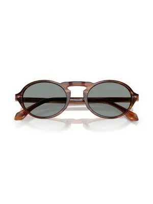Giorgio Armani Logo-print Sunglasses - Brown