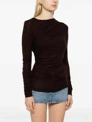 AGOLDE Tania Twist T-shirt - Brown