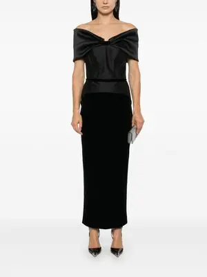 CRISTALLINI Panelled Midi Dress