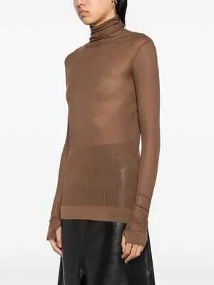 LEMAIRE Seamless High-neck Top - Brown