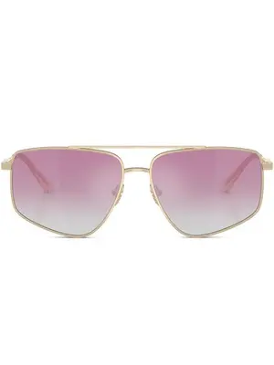 JIMMY CHOO Pilot Frame Sunglasses - Gold
