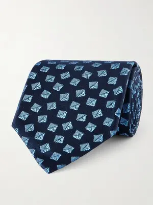 Charvet 8.5cm Silk-jacquard Tie - Blue