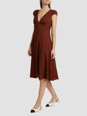 REFORMATION Wilda Polka-dot Dress