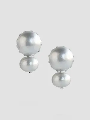 SAULÉ La Dolce Vita Livia 18k-gold-plated & Crystal Earrings - Cloudy Sky