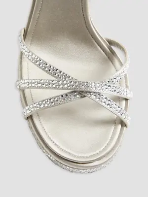 Valentino Garavani Eveninglam 120mm Platform Sandals With Crystals