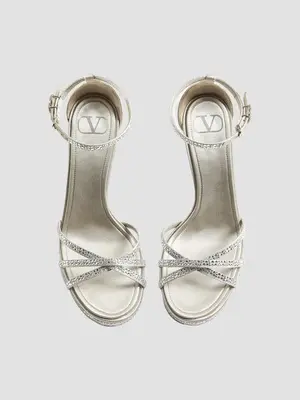 Valentino Garavani Eveninglam 120mm Platform Sandals With Crystals