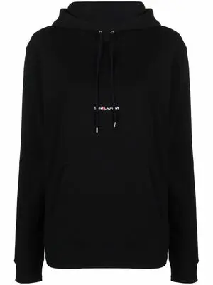 Saint Laurent Logo Cotton Hoodie
