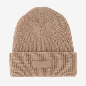 Patou Wool Beanie With Logo - Beige